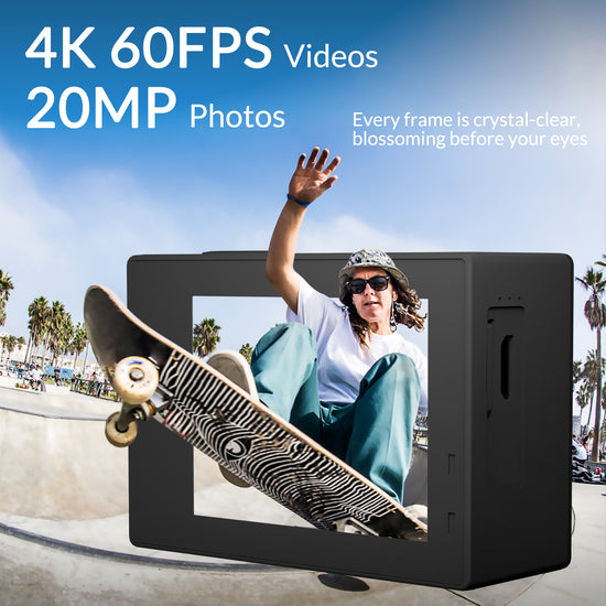 ICEFOX 4K Action Camera – Waterproof, 60FPS, EIS, WiFi & App Control