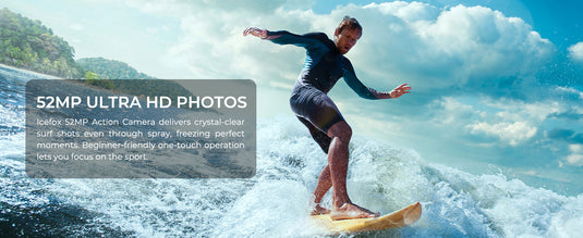 ICEFOX i7 4K60FPS Action Camera: Waterproof, EIS, Dual Battery, App Control