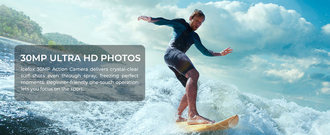 ICEFOX i7 4K60FPS Action Camera: Waterproof, EIS, Dual Battery, App Control