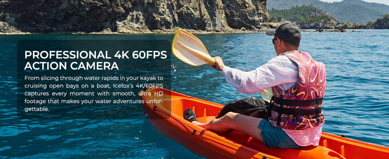 ICEFOX i7 4K60FPS Action Camera: Waterproof, EIS, Dual Battery, App Control